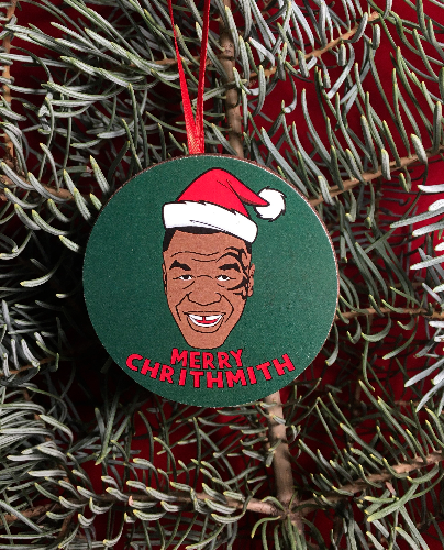 MIKE TYSON Chrithmith Green CHRISTMAS ORNAMENT Gift Exchange Ugly ...