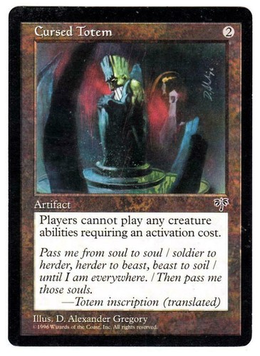 Magic MTG Mirage Cursed Totem Nr Mint / Mint Rare HTF Pack Fresh | eBay