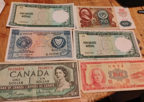 MIXED LOT 15 DIFFERENT WORLD PAPER MONEY BANKNOTES | eBay