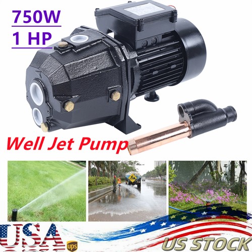1 HP Shallow/Deep Well Jet Pump Convertible Pump w/ Ejector Kit Well ...