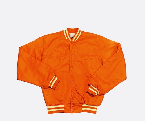 Vintage 70s Swingster Men’s Coaches Jacket Sherpa Lining Orange/Yellow ...