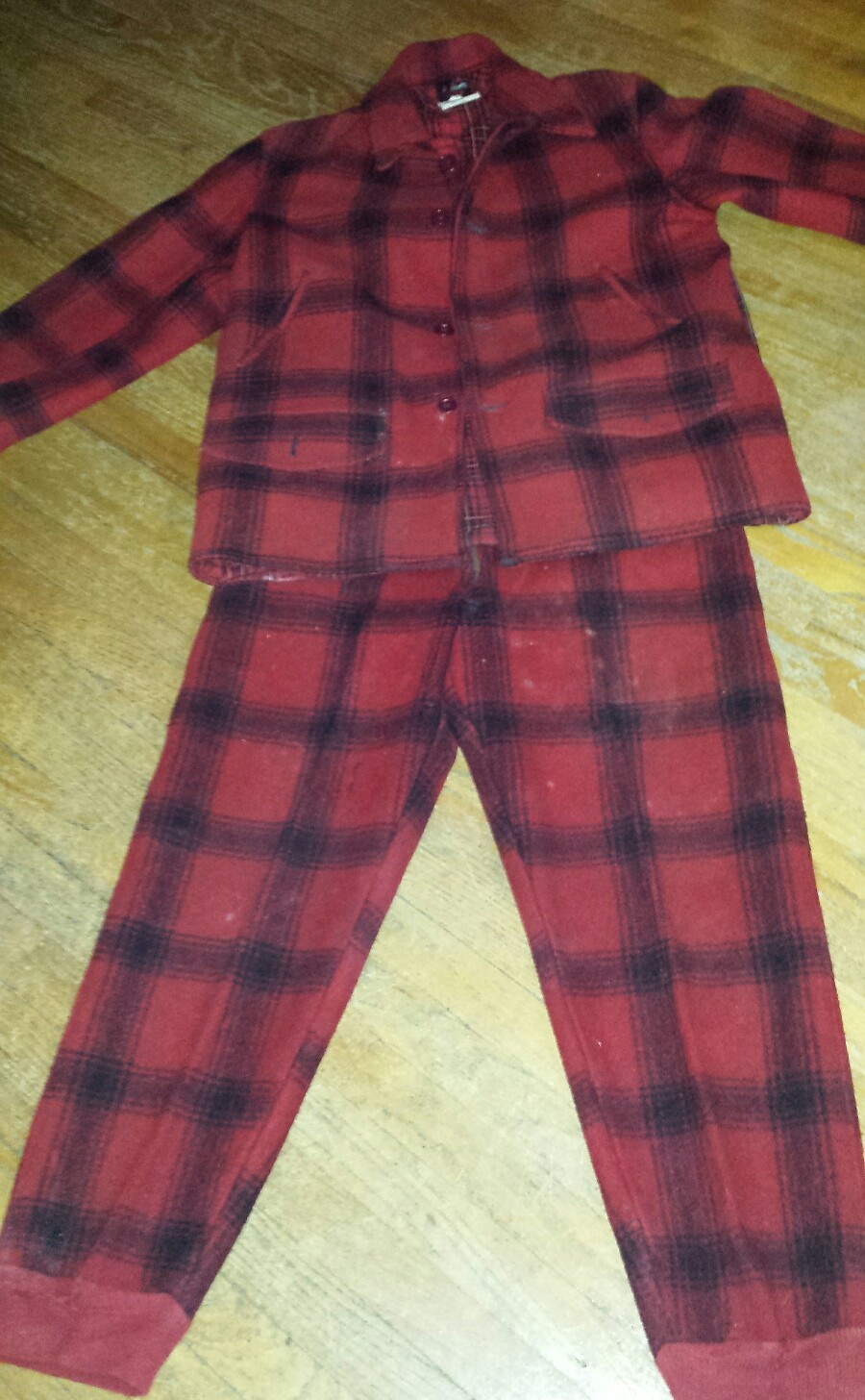 Vintage JC HIGGINS BUFFALO PLAID WOOL HUNTING JACKET AND PANTS 1950 | eBay