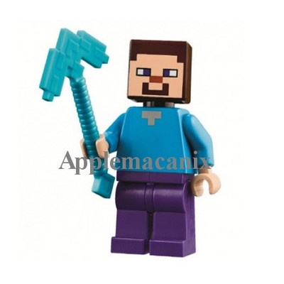 NEW LEGO 21116 Minecraft Crafting Box STEVE Minifigure Figure w/Diamond ...