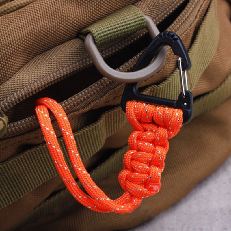 Carabiner Hook Paracord Lanyard Clip Lanyard Heavy Duty Braided ...