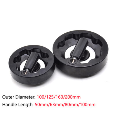 100/125/160/200mm Round Bakelite Handwheel With Foldable Handle Inner ...