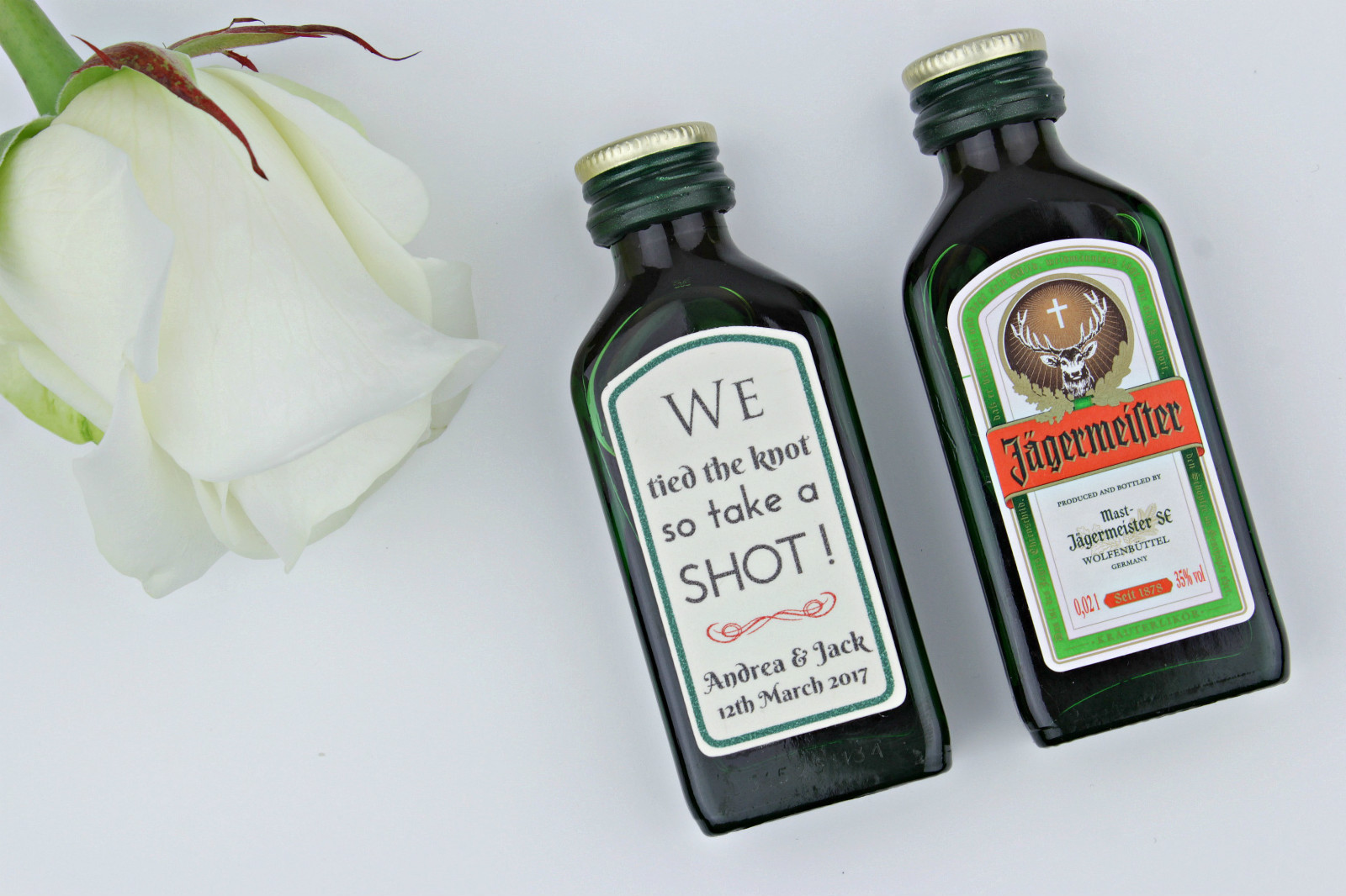 Peal n' Stick Jagermeister Labels • Miniature Bottles Shot Wedding ...