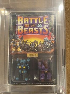 1987 BATTLE BEASTS Big Horn Sheep & Blood Thirsty Bison AFA 85 RARE ...