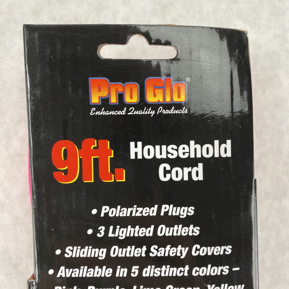 Century Wire Pro Glo 9ft Household Indoor Extension Polarized AC Power ...