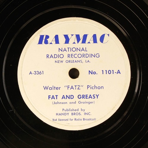 WALTER "FATS" PICHON: fat and greasy / deep south boogie RAYMAC Single ...