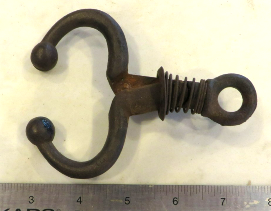 Vintage Cast Iron Bull/Cow Spring Loaded Nose Ring Lead Marked | eBay