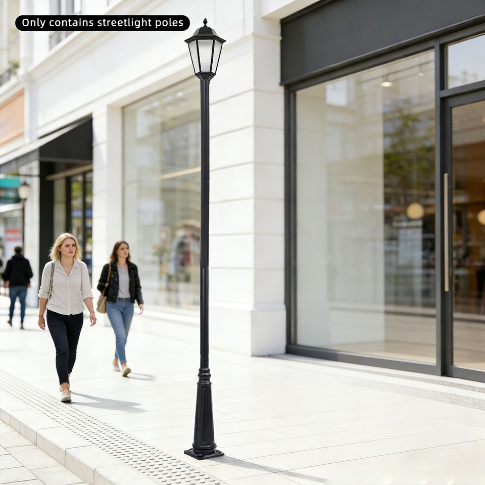 Outdoor Lamp Post Black Split Street Light Pole Courtyard Garden ...