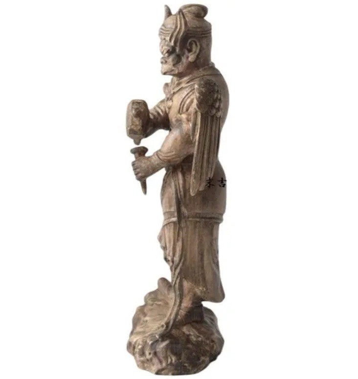 Karasu Tengu Wood Carving Buddha Statue Amulet for Protection & Good ...