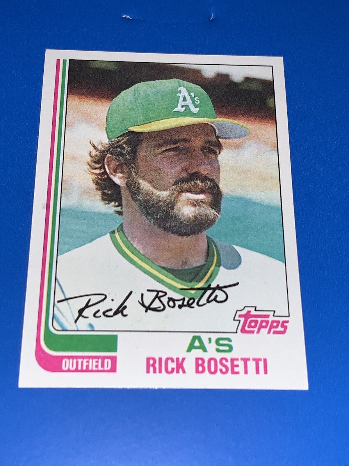 1982 Topps Rick Bosetti Baseball Card Oakland Athletics #392 Set Break ...
