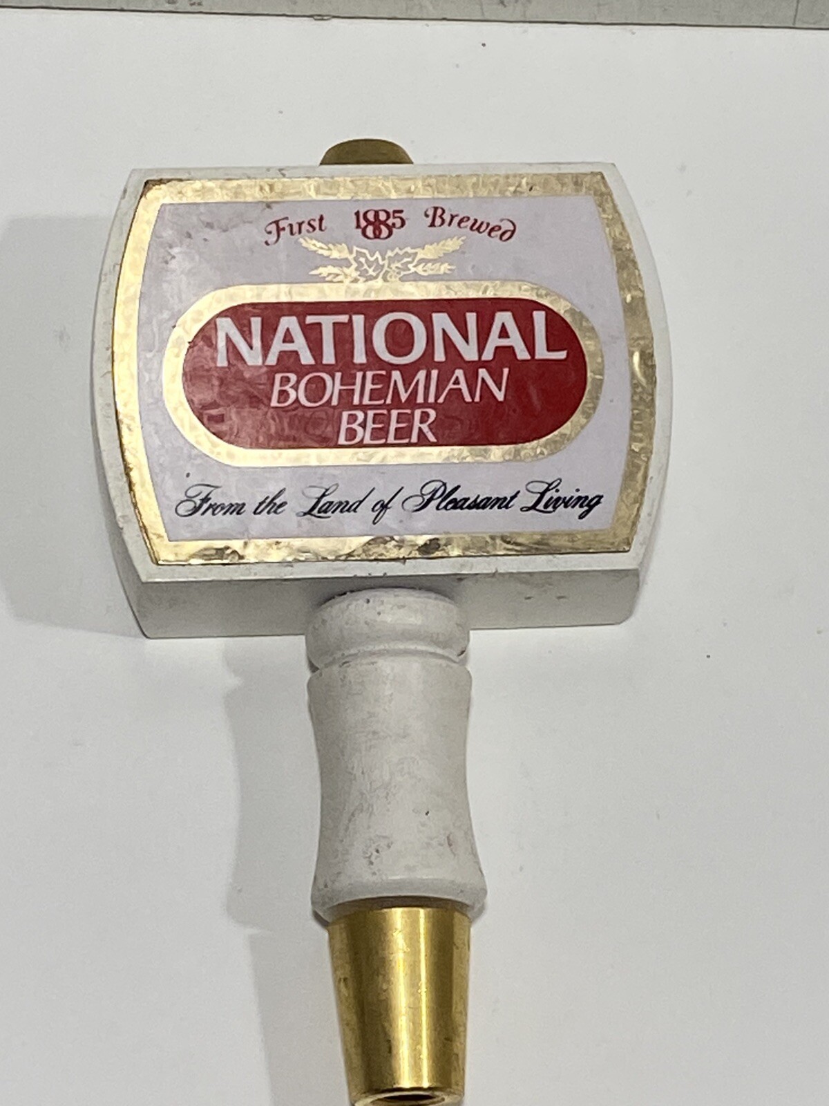 National Bohemian Beer/ Lucite Acrylic Draft Tap Handle - Vintage Natty ...