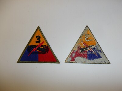 e2776 US Army Armored Triangle 3rd Division Patch Corps Battalion R9D ...