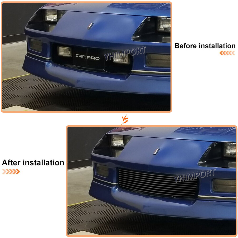 Lower Bumper Billet Grille Black Grill Insert Fits 1982-1987 Chevy ...