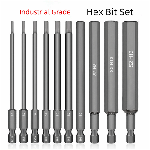S2 Steel Hex Head Allen Wrench 1/4 Inch Hex Key Screwdriver Mechanical ...