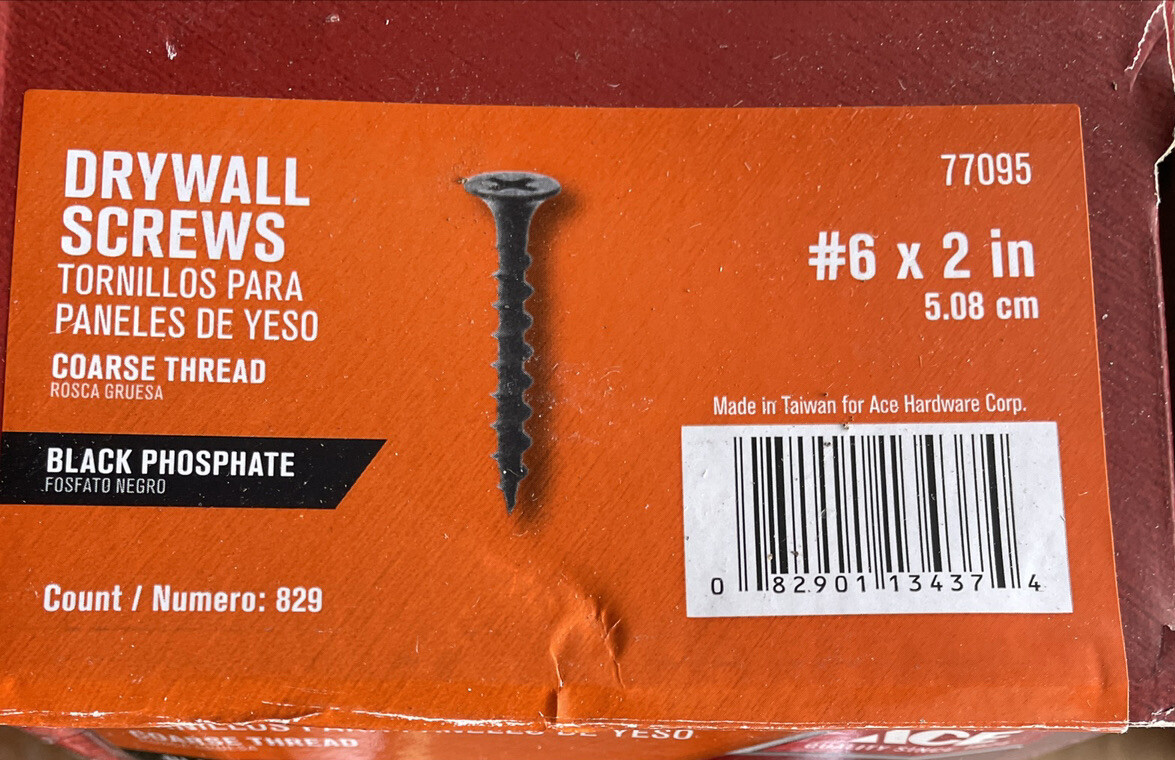 PHILLPS HEAD #6x2” DRYWALL SCREW COARSE THREAD BLACK PHOS (5 lbs.) | eBay