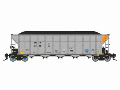 Rapido 169036 HO Scale LNTX AutoFlood III RD Coal Hoppers (Pack of 6 ...