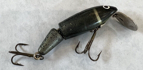 VINTAGE CISCO KID JOINTED FISHING LURE DARK GREEN MINNOW | eBay