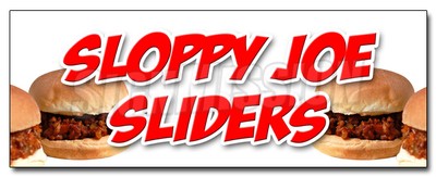 SLOPPY JOE SLIDERS DECAL sticker beef chicken bun homemade food lunch ...