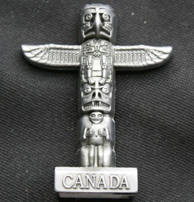 Vintage Canada Totem Pole Miniature Metal Souvenir Monument SMG | eBay