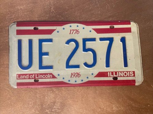 1976 Illinois License Plate Bicentennial # UE 2571 | eBay