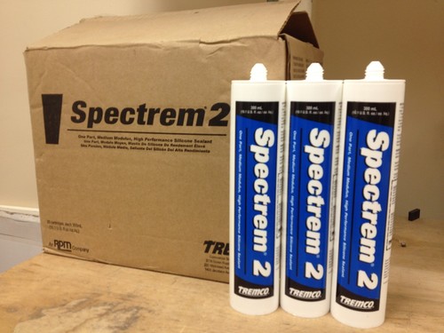 TREMCO SPECTREM 2 CLEAR SILICONE SEALANT, CASE OF 30 CARTRIDGES/TUBES ...