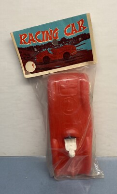 Vintage plastic Toy Red Racing Car In Package | eBay