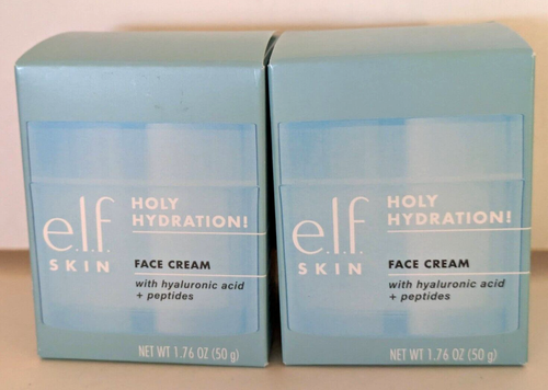 Lot of 2 NIB elf Skin Holy Hydration Face Cream 1.76oz each Hyaluronic ...