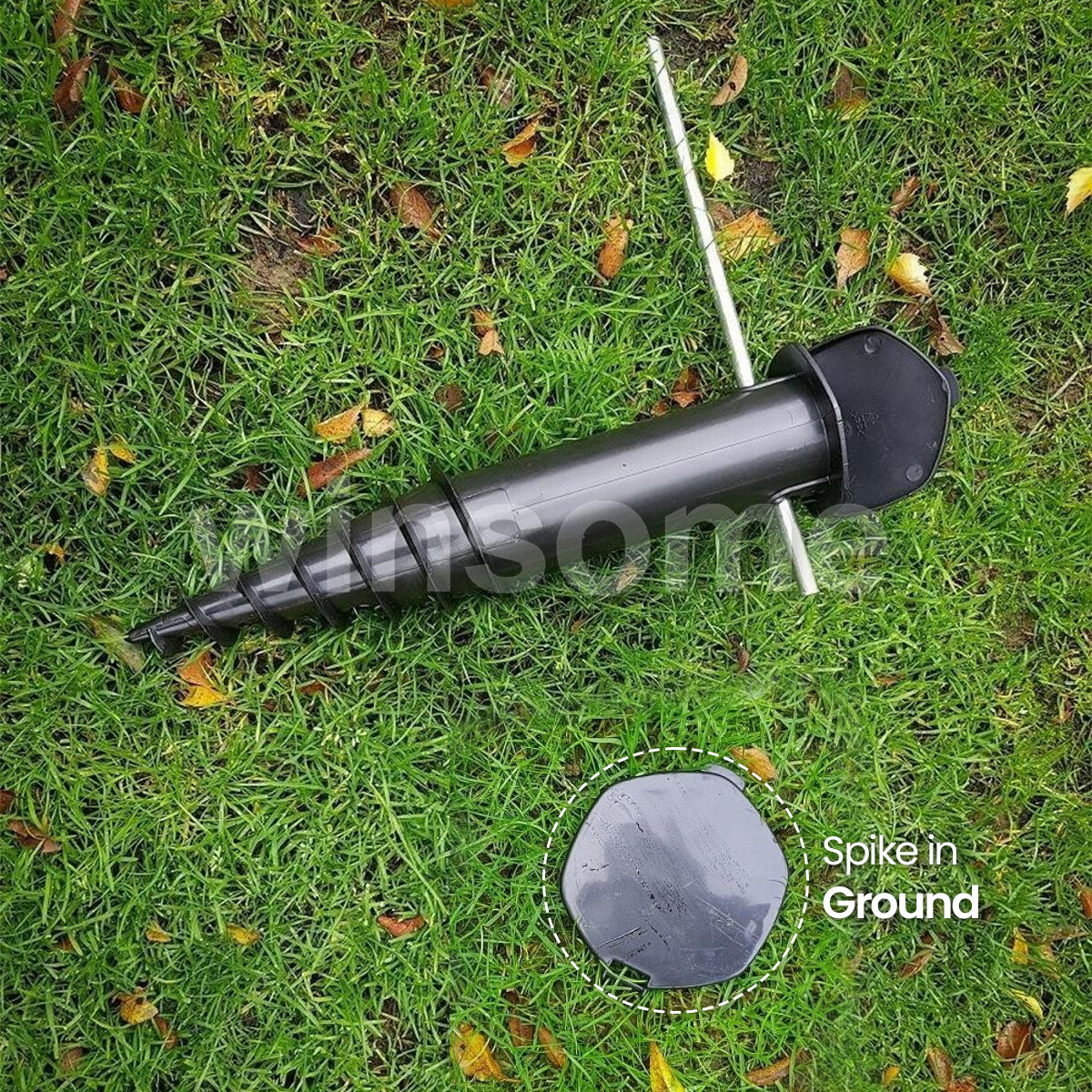 Screw In Spike Heavy Duty Rotary Washing Line Ground Spike Clothes ...
