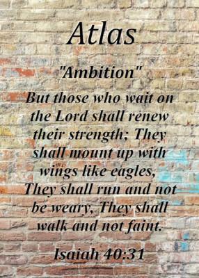 Atlas "Ambition" Keepsake Name Meaning Card with Bible Verse | eBay