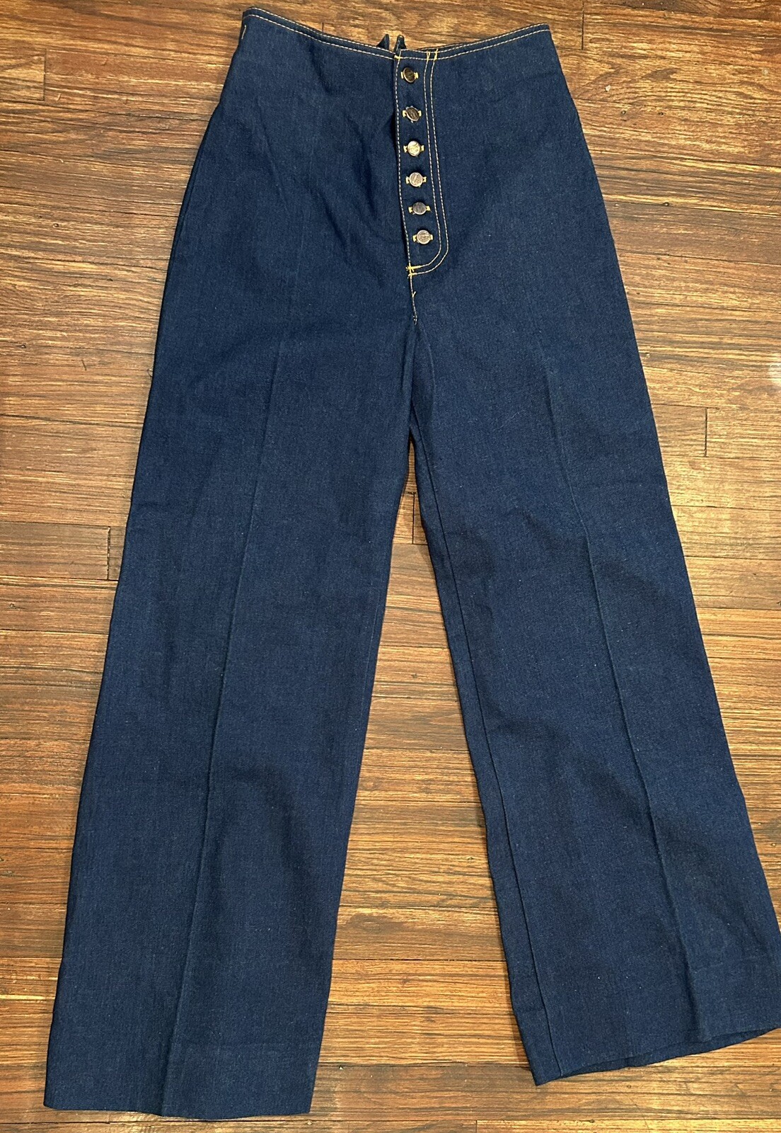 Vintage 1970s Chemin de fer High Rise Denim Back Buck… - Gem