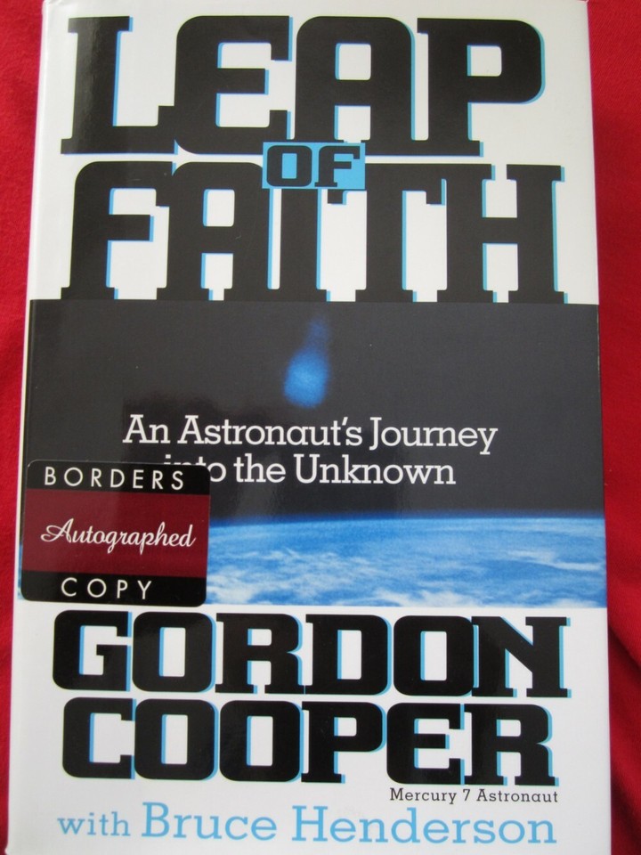 Gordon Cooper autographed signed autograph auto Leap of Faith hardcover ...