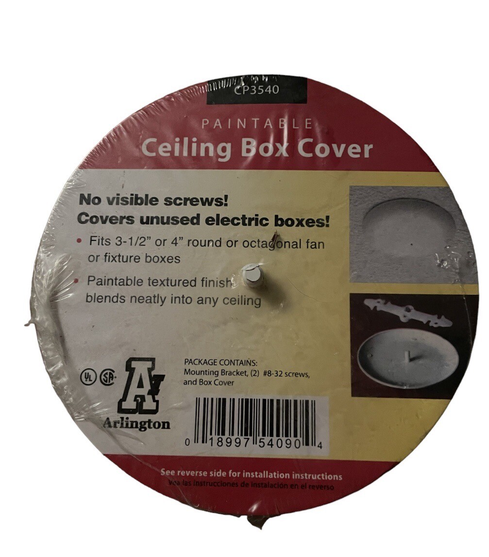 Arlington Round Paintable Ceiling Box Covers 3-1/2"- 4" CP3540 ...