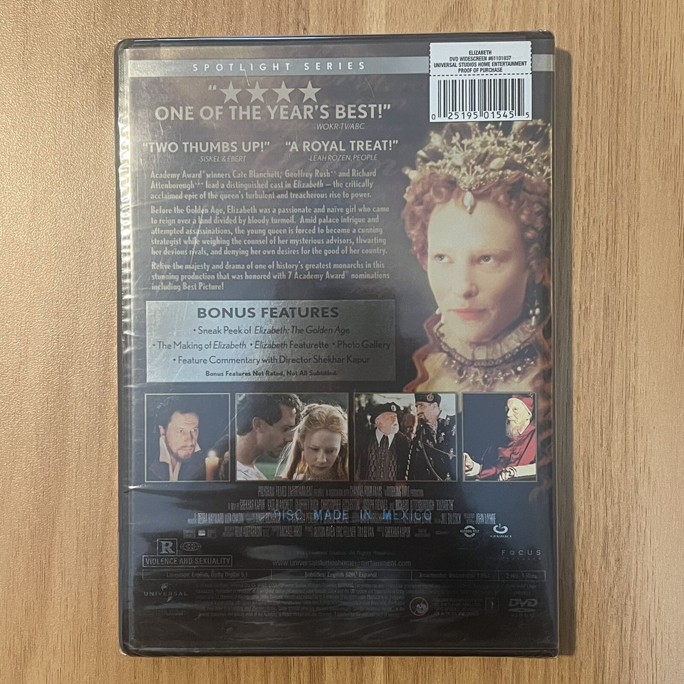 Elizabeth (DVD, 1998) Cate Blanchett - Joseph Fiennes 25195015455| eBay