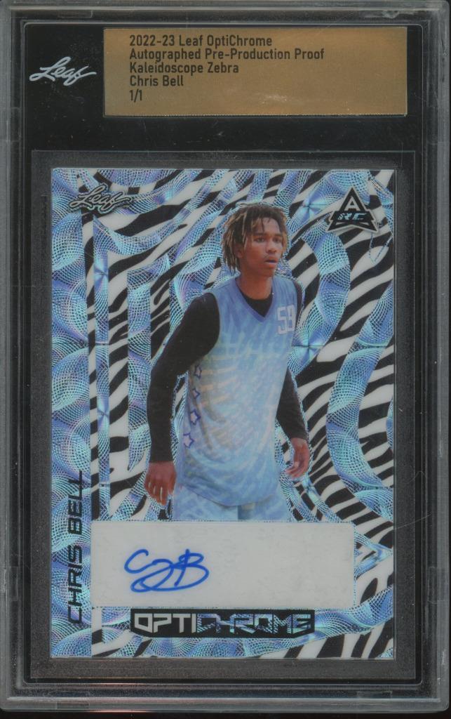 2022 Leaf OptiChrome Proof Kaleidoscope Zebra Chris Bell 1/1 RC Auto ...