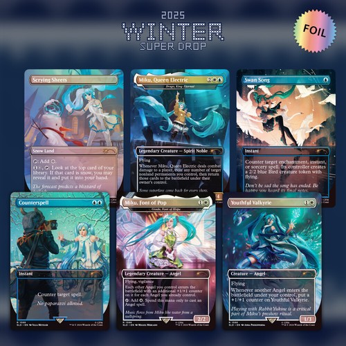 Magic the Gathering Secret Lair x Hatsune Miku: Winter Diva EN Foil | eBay