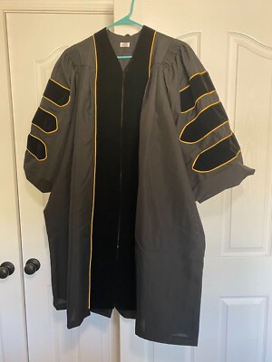 Premium Doctoral Tam Gown for Faculty Professor PhD Graduates Golden ...