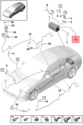 Genuine PORSCHE Panamera 971 97A 97B 97C Wire Set 971971225 | eBay
