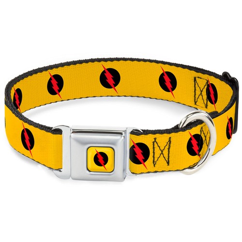 Dog Collar FLL-Reverse Flash Logo Full Color Golden Yellow/Black/Red ...