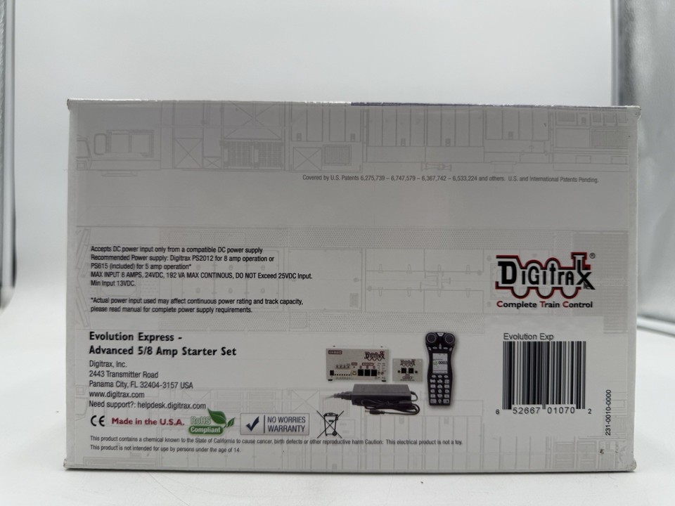 Digitrax Evolution Express-Advanced 5/8 Amp Starter Set (Loconet) 652667010702| eBay
