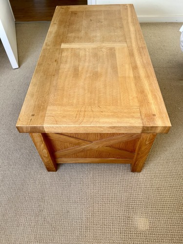 Solid Oak Wooden Coffee Table | eBay UK