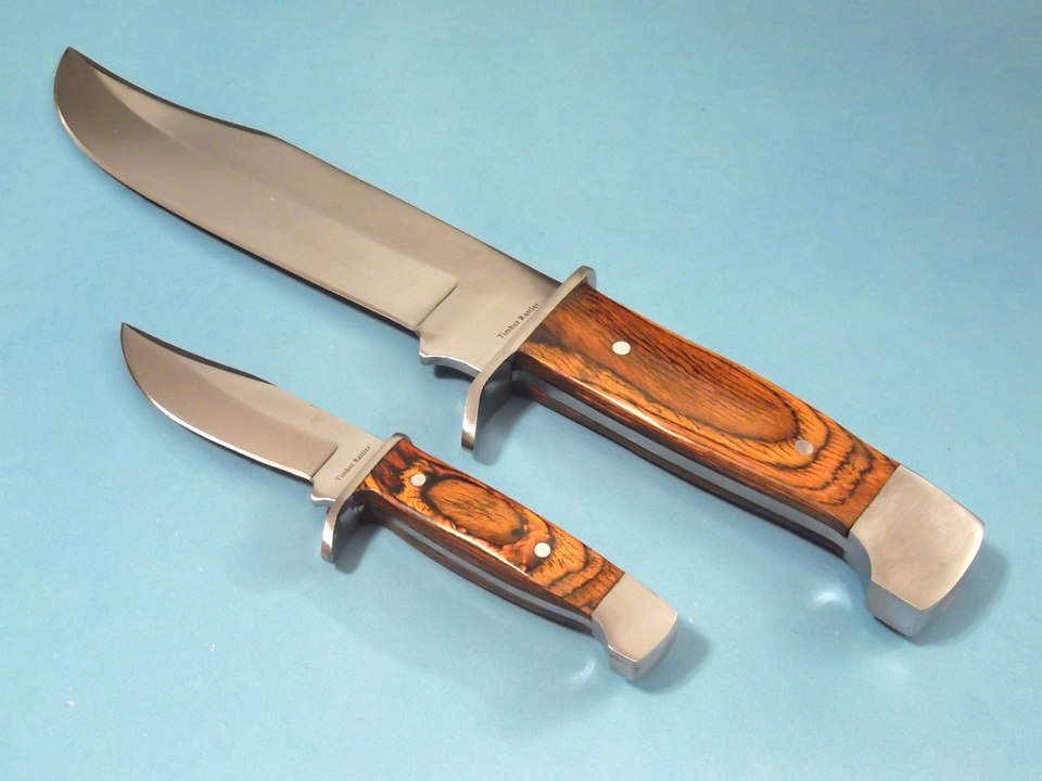 TIMBER RATTLER TR71 Bowie Pakkawood 2 piece full tang fixed blade knife ...