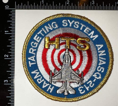 USAF HARM Targeting System HTS AN/ASQ-213 Gold Border Patch | eBay
