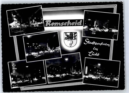 51482575 - 5630 Remscheid Stadtzentrum bei Nacht Wappen Remscheid ...