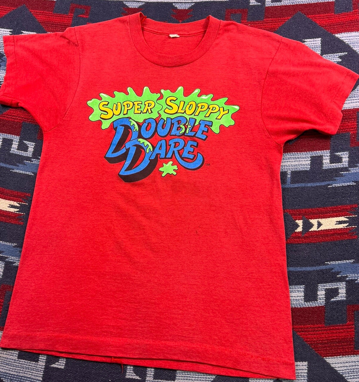 Vtg 80s Nickelodeon Double Dare TV Show Promo Graphic… - Gem