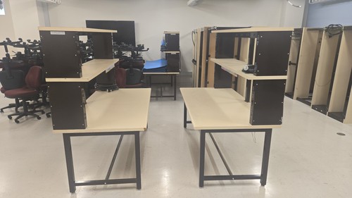Electronics Engineering Lab Bench 72"W x 36"D x 58"H, with electrical ...