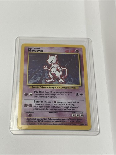 Mewtwo Hollow Graphic 1995 Base Set Pokémon Card | eBay
