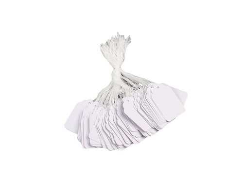 White Price Tags with String - 500 Merchandise Tags with String ...